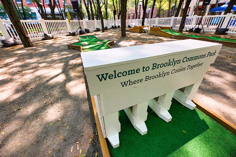 Custom 7-Hole Mini Golf Course at Brookfield Commons NYC with Wow Mini ...